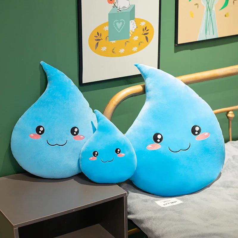 Water Drop Plush Stuffed Animal Toys Soft Water Drop Toy Pillow Water ...