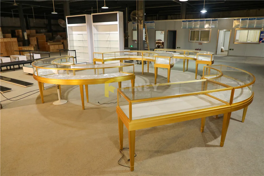 Custom Glass Display Showcase - Lockable Luxury Jewelry Display