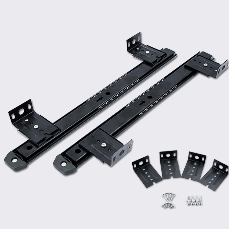 35mm Wide 2 Fold Cabinet Keyboard Tray Drawer Slide Track Telescopic ...