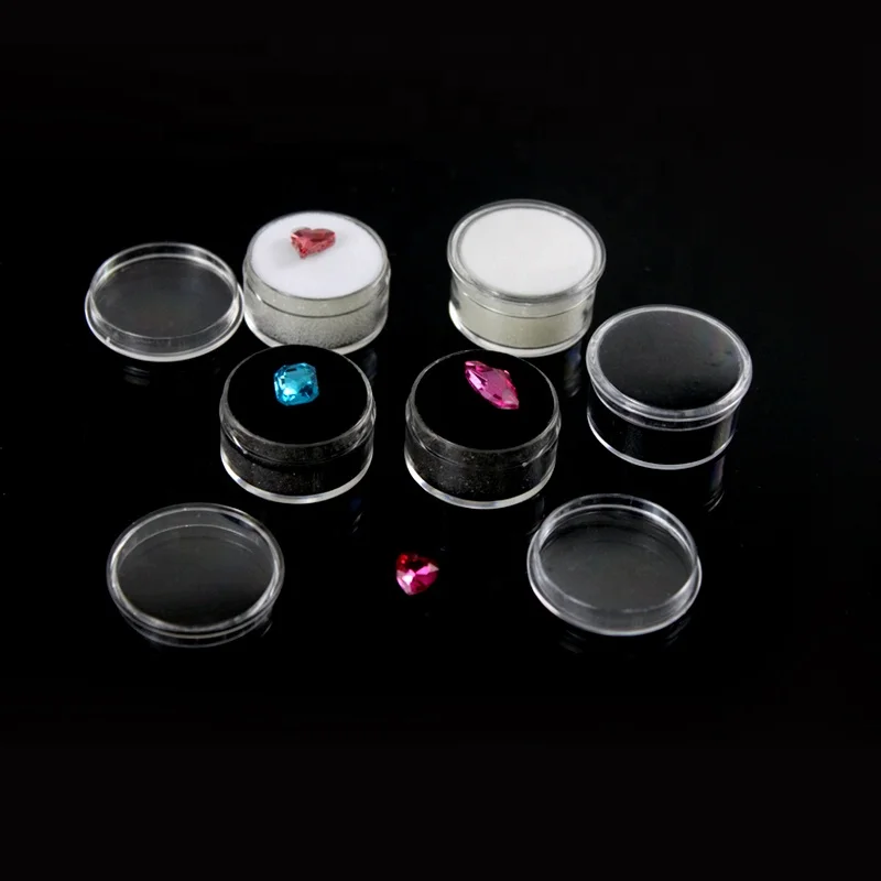 Hot-sale Circular Small Round Plastic Gemstone Boxes Diamond Display ...
