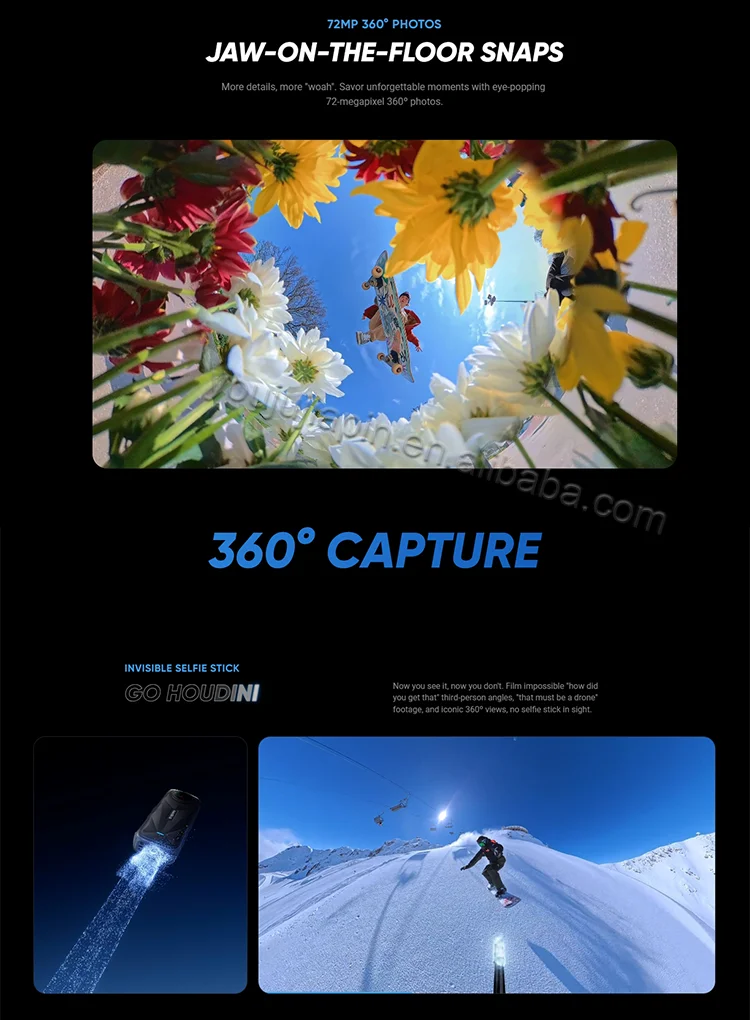 Original Insta 360 X5 New Arrival 360 Action Camera 2400mAh 8K Video ...