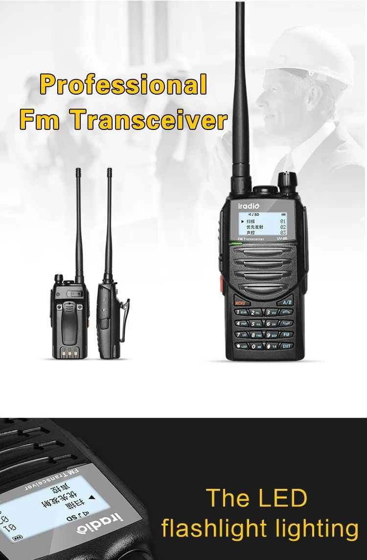 Iradio Ham Dual Band Vhf Uhf Radio - Buy Outdoor Sports Camping Hotel ...