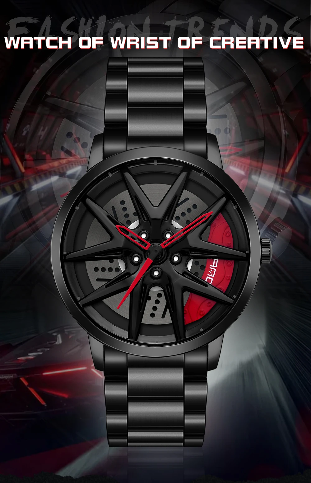 SANDA P1071 Men's Quartz Watch - Stainless Steel & Water Resistant