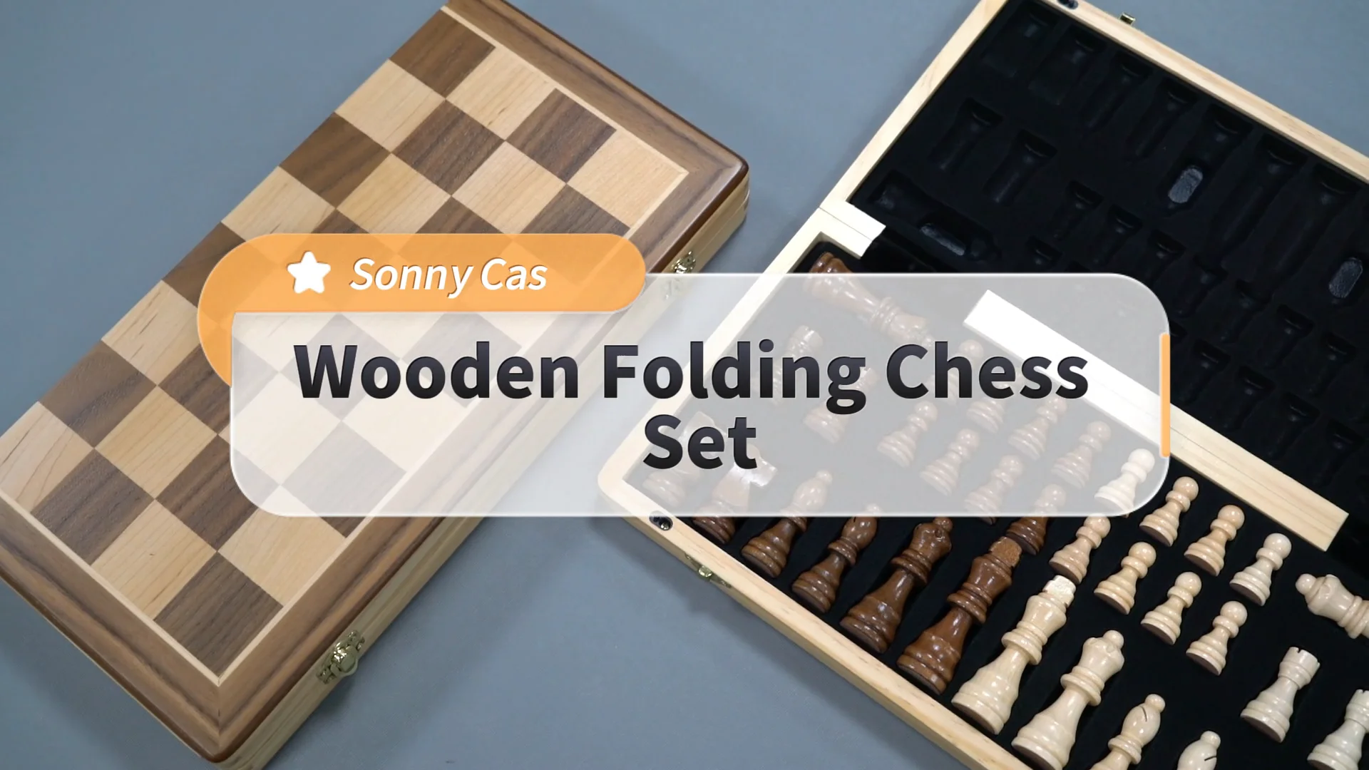 Sonny Custom Solid Wood Chess Storage Box Mahogany Color Sliding Lid ...