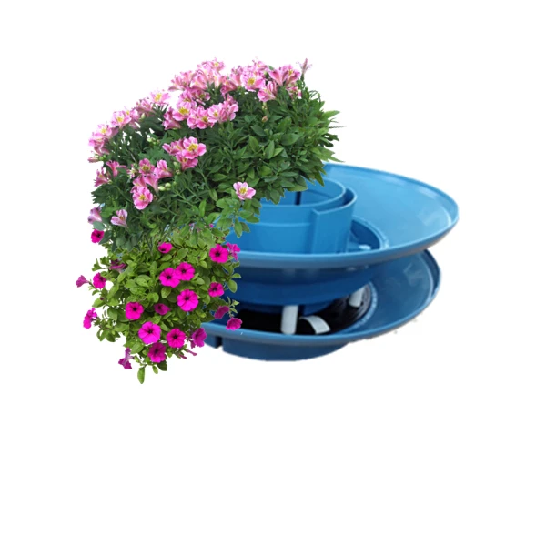 SOL Eco-Friendly Half Round Planter Lamp Post Flower Pot
