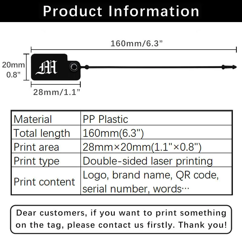 Free Printed Clothing Brand Label Custom Logo Plastic Hang Tags Anti ...