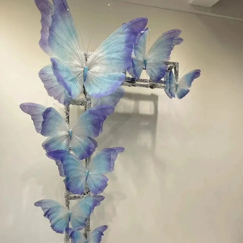 New Design Giant Silk butterfly Arch for Wedding Background Decoration ...