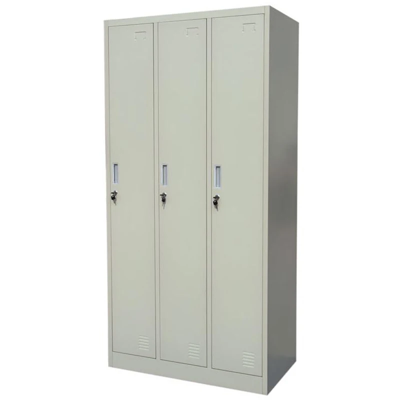 Flat Packing Lockable Storage Lockers For Employees In Grey Durable ...