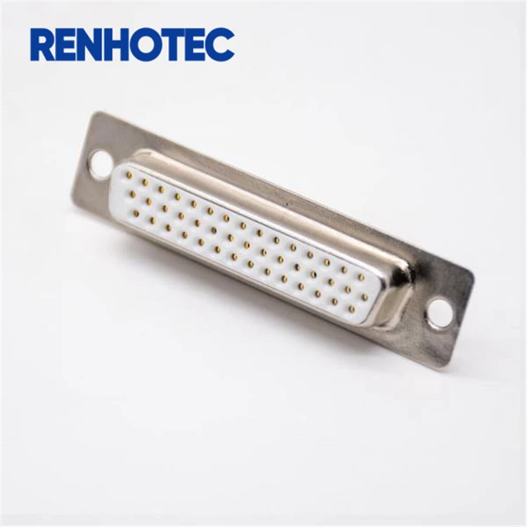 DB44 Connector Machined D Sub 44 Pin Female, Straight Solder Cup D-Type ...