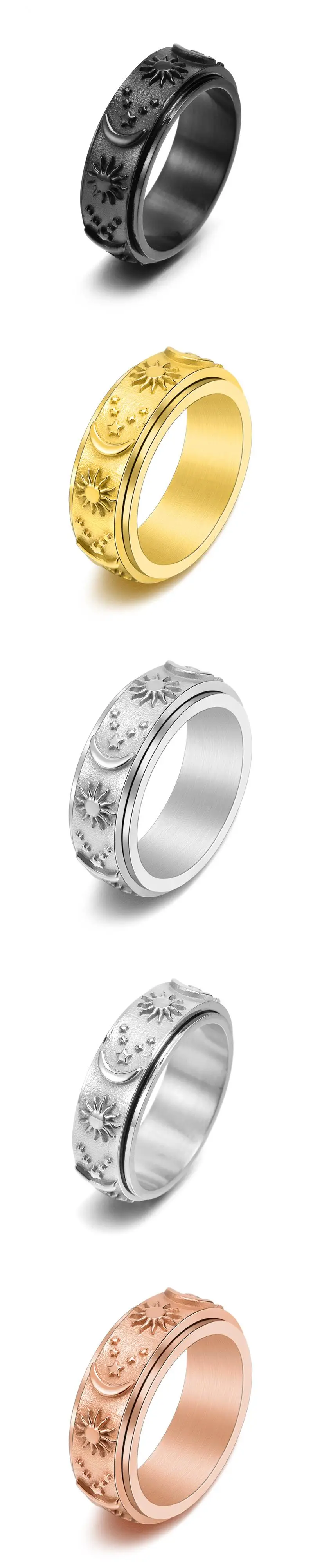 Stainless Steel Casting Rings Mens Punk Style Head Finger Ring ...