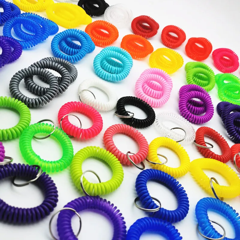 Alibaba.com: Plastic Coil Stretch Cord Keyholder with Spring Wristband ...