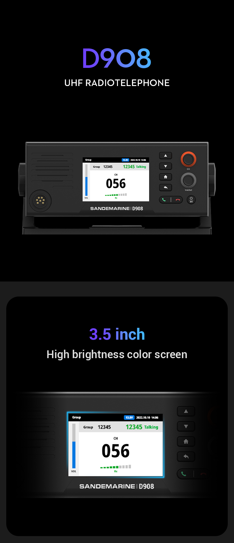 D908 Marine Transceiver - Secure and Reliable Communication