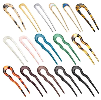 Hair Accessory Cellulose Acetate Hair Pin Sticks Leopard Print Tortoise ...