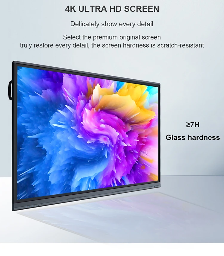 King Large Size 4k Lcd Flat Panel Touch Screen Display Digital Smart ...