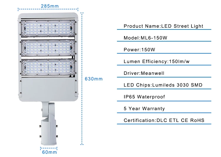 Waterproof Ip65 Outdoor Module 150 Watt Led Street Light Manufacturer ...