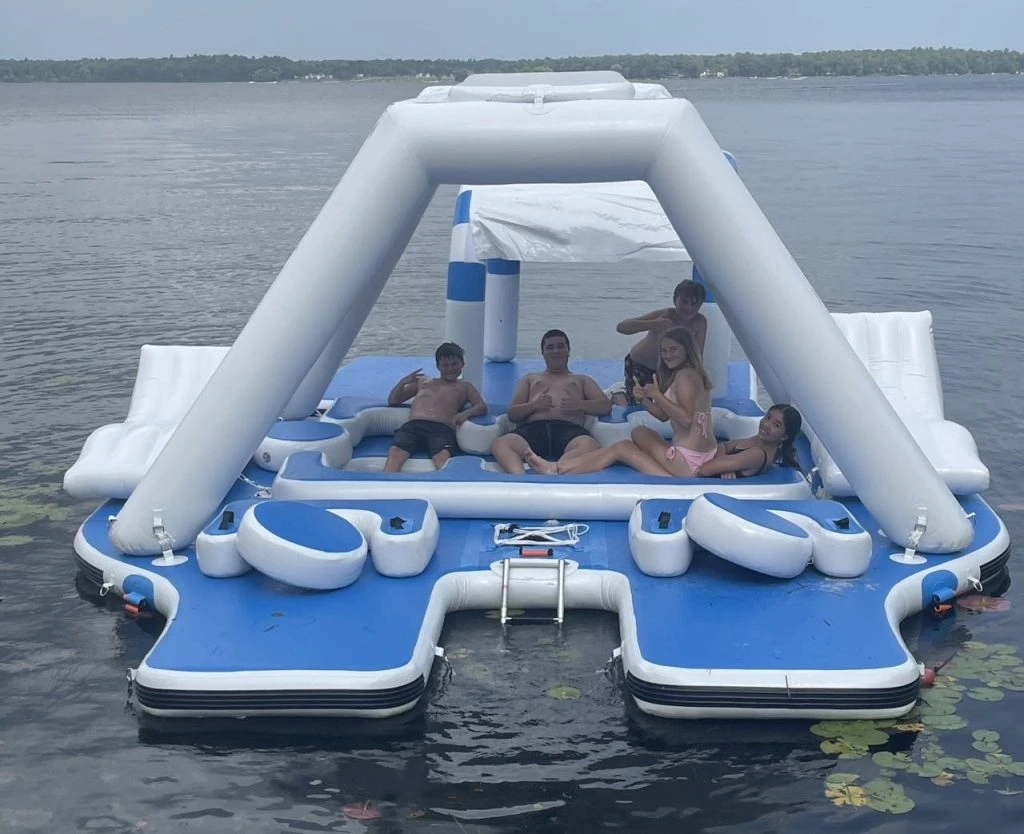 Inflatable Floating Beach Island Water Park For Home Floating Water ...
