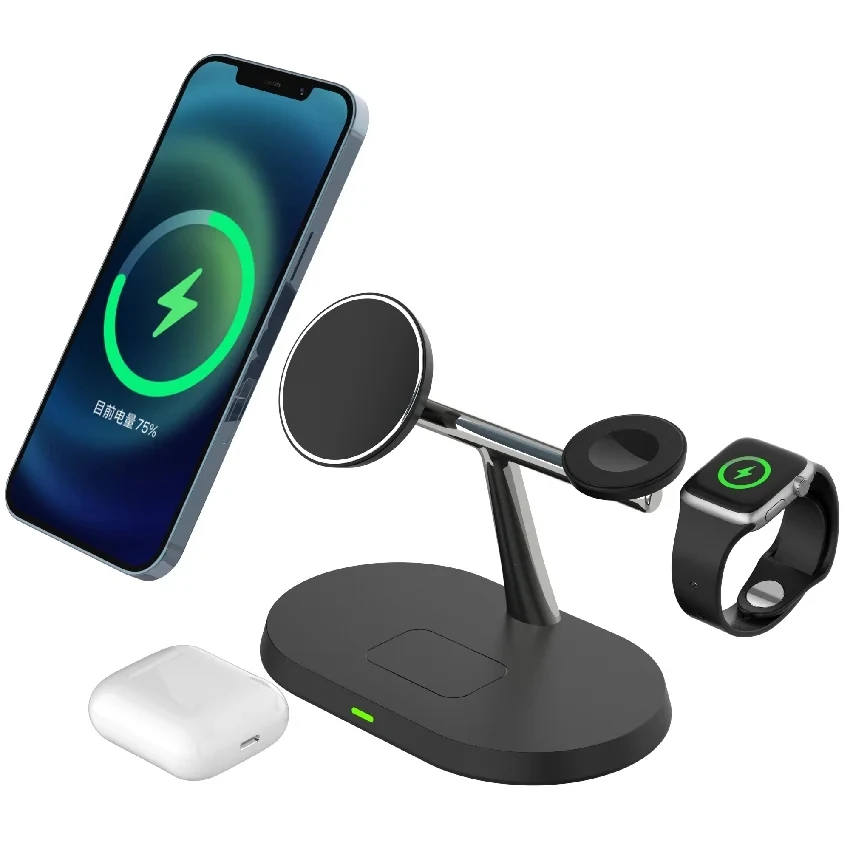 New Design 3 in 1 Desktop Wireless Phone Charger Wireless Charging ...