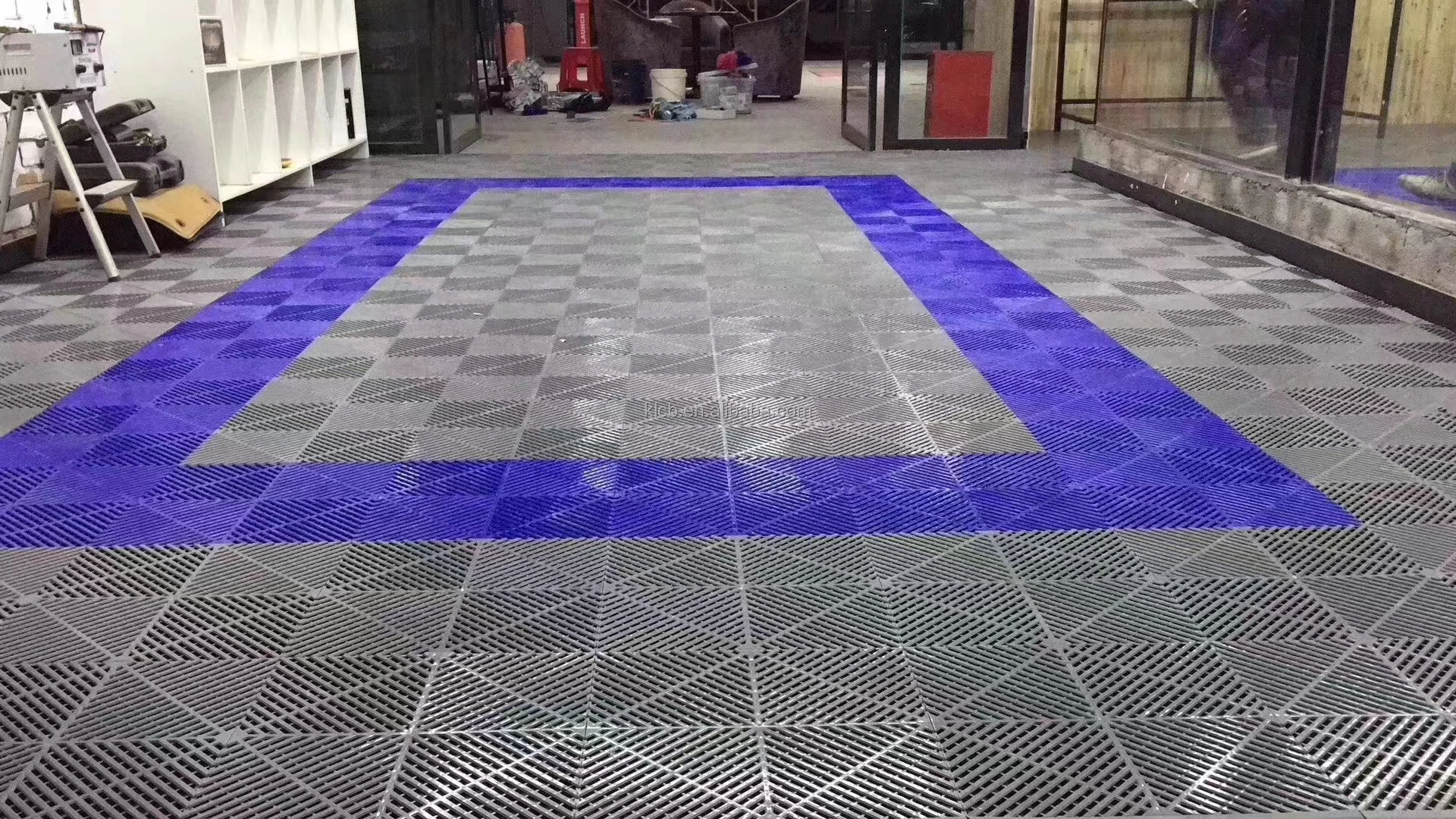 KLCB Factory Interlocking Plastic Floor Tiles for Garage Car Wash ...