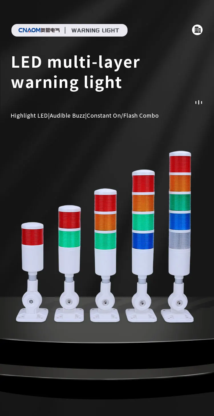 LED Three-color Alarm Light Folding Multi-layer Warning Light ...