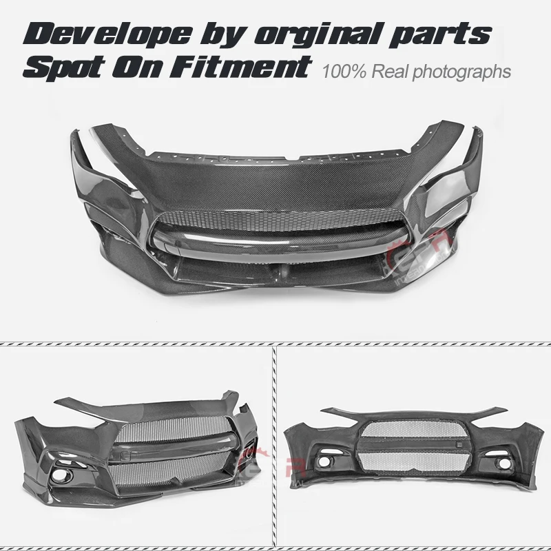 Infiniti Q60 Front Bumper - High-Quality Carbon Fiber