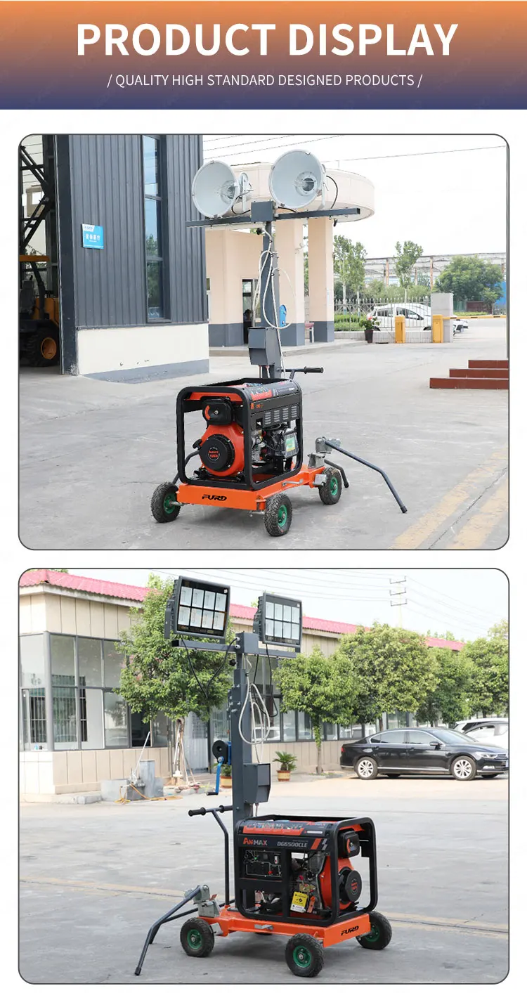Powerful Construction Portable Telescopic Light Tower Electric Light ...