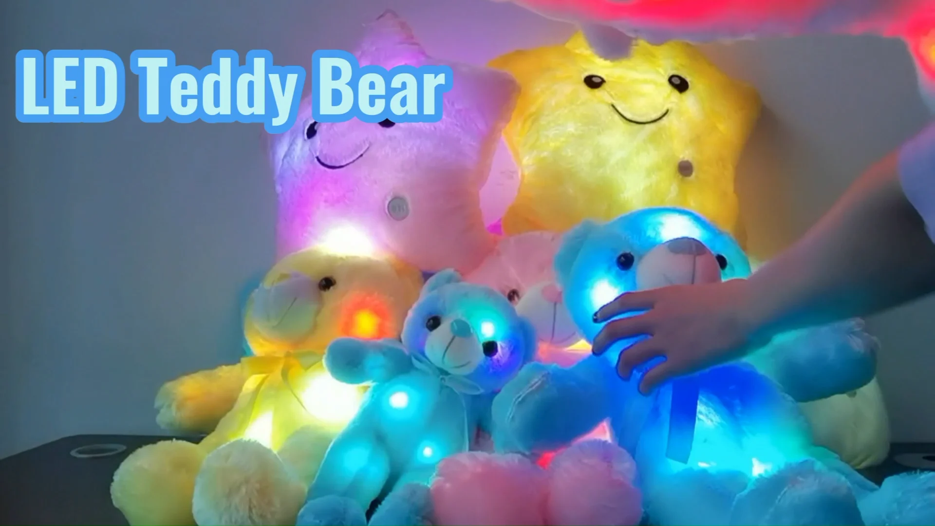 Colorful Light Up Stuffed Animals Glowing 50 Cm Plush Toy Unicorn Lamp ...