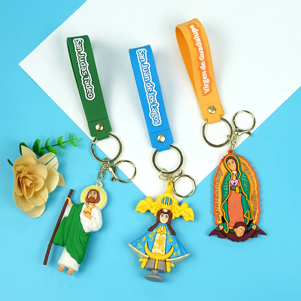 New Christian Products Keychain Jesus Virgin Mary Virgen De Guadalupe ...