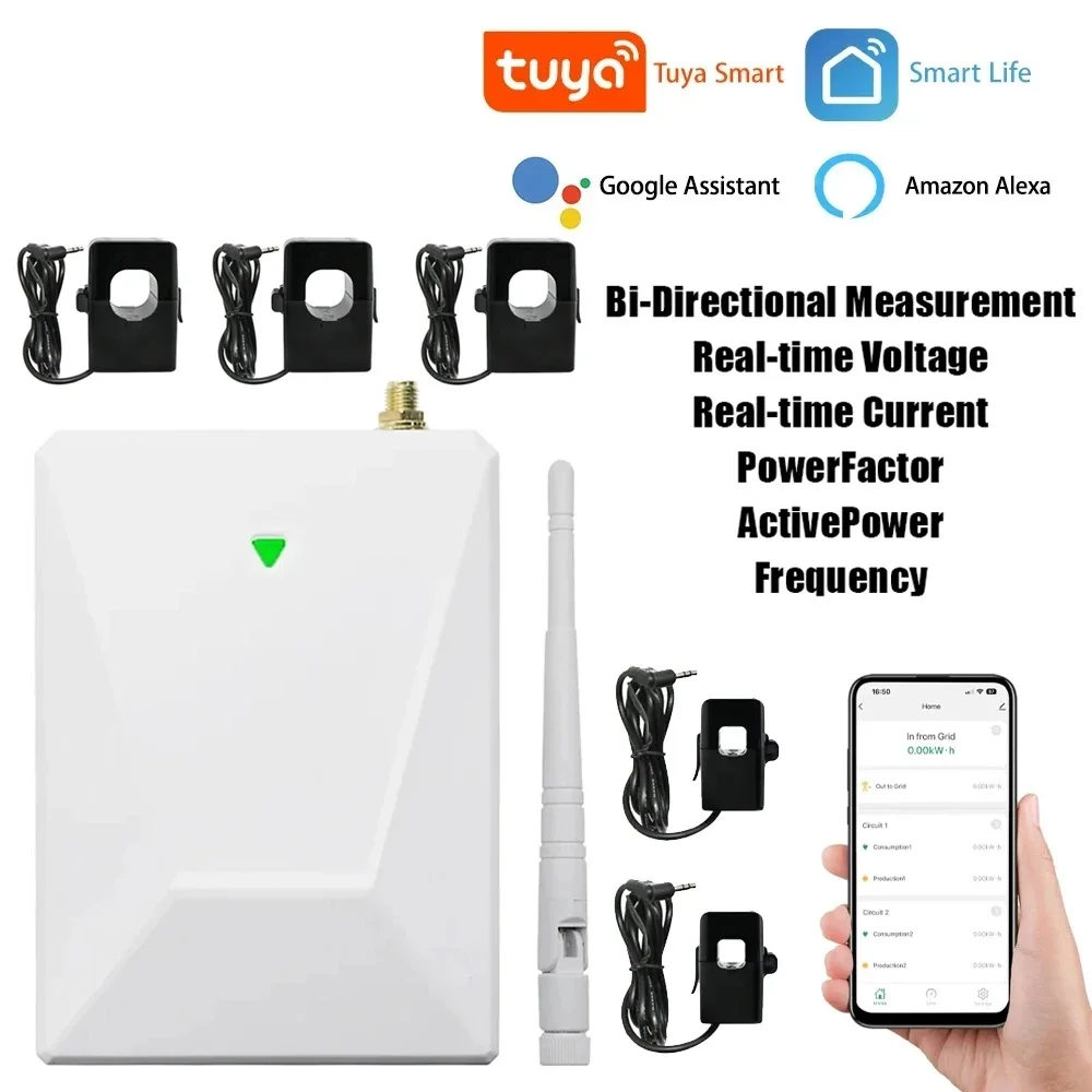 3 Phase AC90-480V Tuya Smart Wifi Energy Meter - 200A 300A