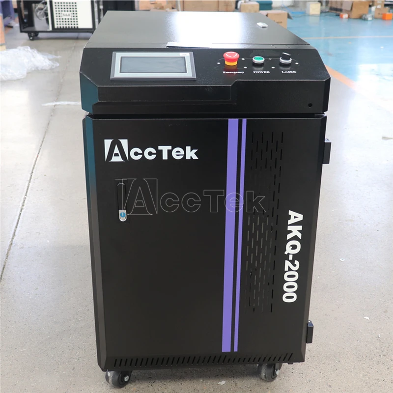 AccTek Laser-2000W Portable CW Fiber Laser Cleaner Rust Paint Removal Cleaning Machine for Metal ...
