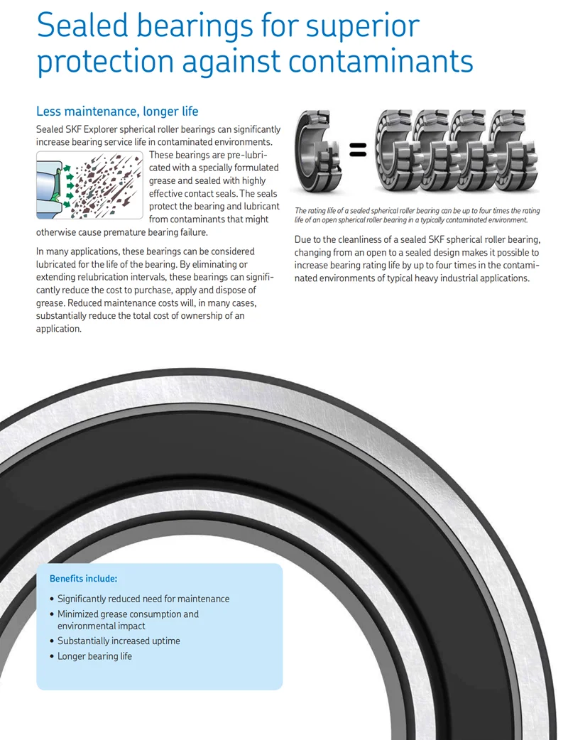 SKF Spherical Roller Bearing 22213E - Long Life & Precision