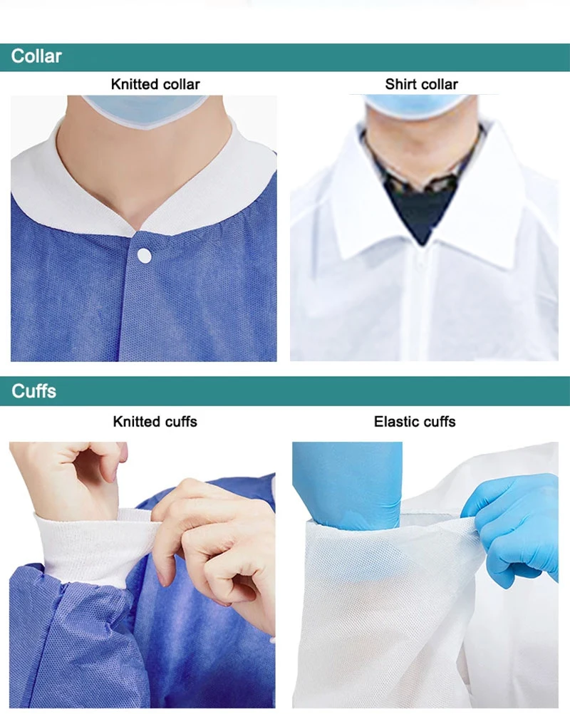 Lab Coat No Buttons Lab Coat Customize Black Disposables Laboratory ...