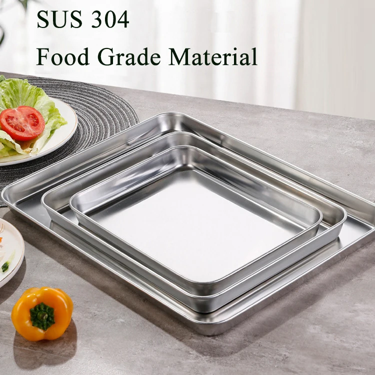 Wholesale Full Size Rectangle Bake BBQ Pan Kitchen Bakeware Stainless ...