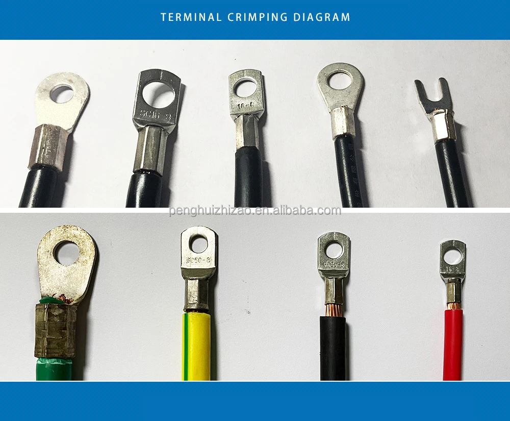 10T Hydraulic Terminal Crimping Machine 2.5 to 70 SQMM Large Cable Lug ...