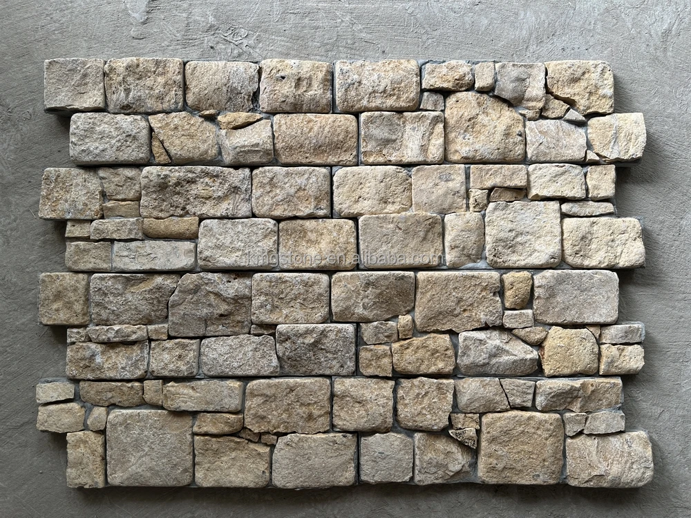 Beige Slate Wall Stone Panels - Durable & Stylish Cladding