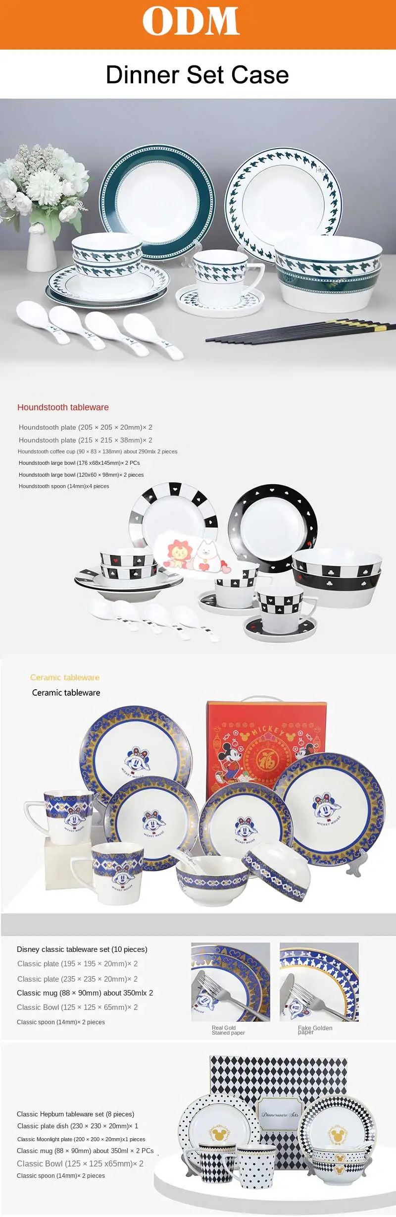 Custom Logo White Glazed Printing Side Plates for Parties