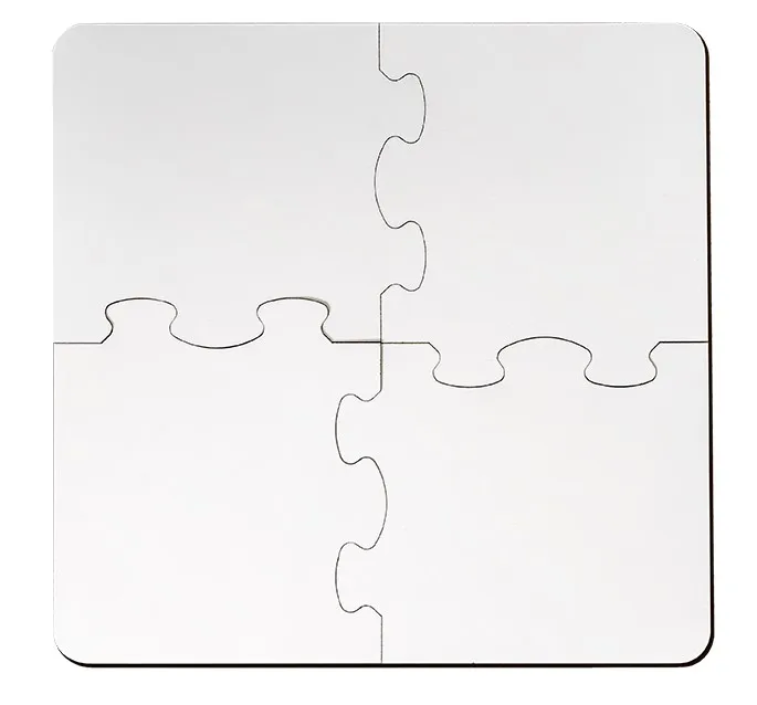 4 Piece Sublimation Mdf Heat Press Puzzles Diy Blanks Sublimation Mdf ...