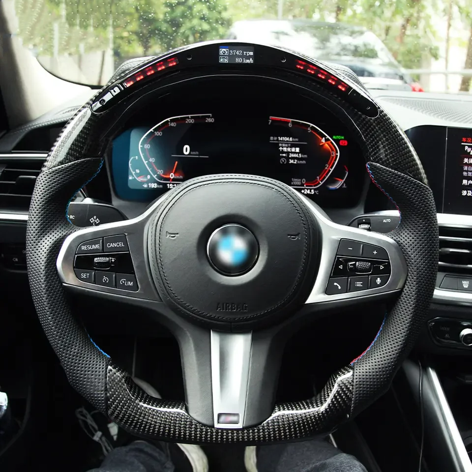 LED Smart Carbon Fiber Steering Wheel for BMW 3 Series