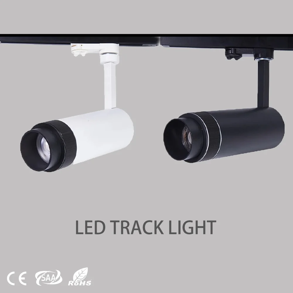 Black White Aluminum Thin Adjustable Ceiling Focus 20w 30w 4 Wires 3 ...