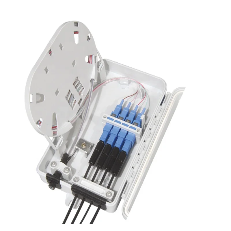 Outdoor Ftth 4 Way Fiber Distribution Box Fdb 4 Port Fiber Optic Cable ...