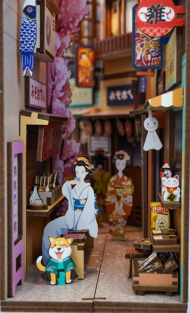 Tonecheer The Japanese Grocery Store Wooden Bookend Ideas Bookshelf ...