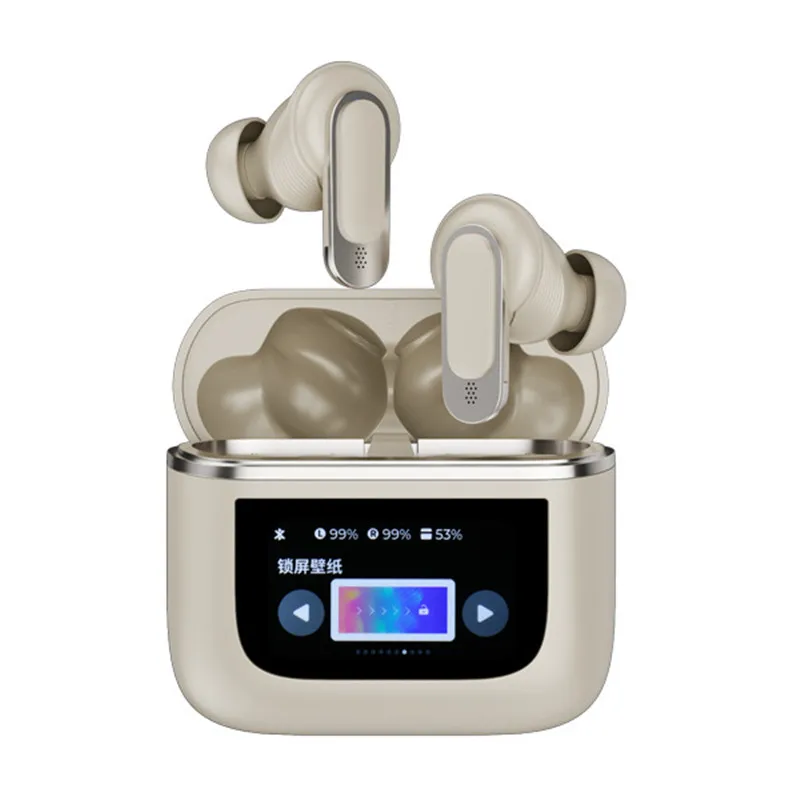 V8 TWS Earphones 2024 Newest LCD Touch Screen Wireless Earphones with ...