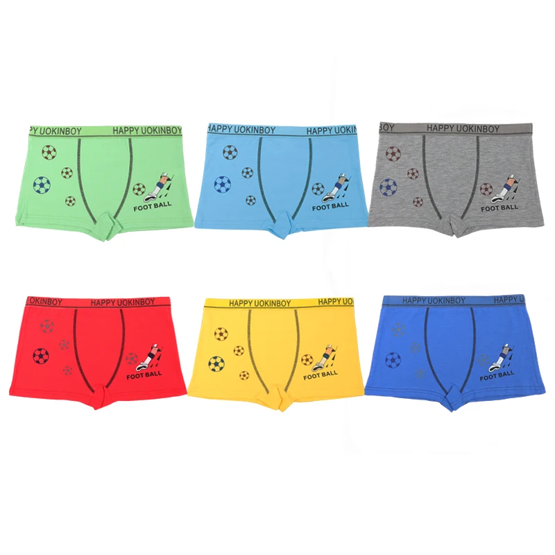 Uokin Cartoon Cotton Print Boy Boxer Briefs Shorts Soft Breathable 4-10 ...