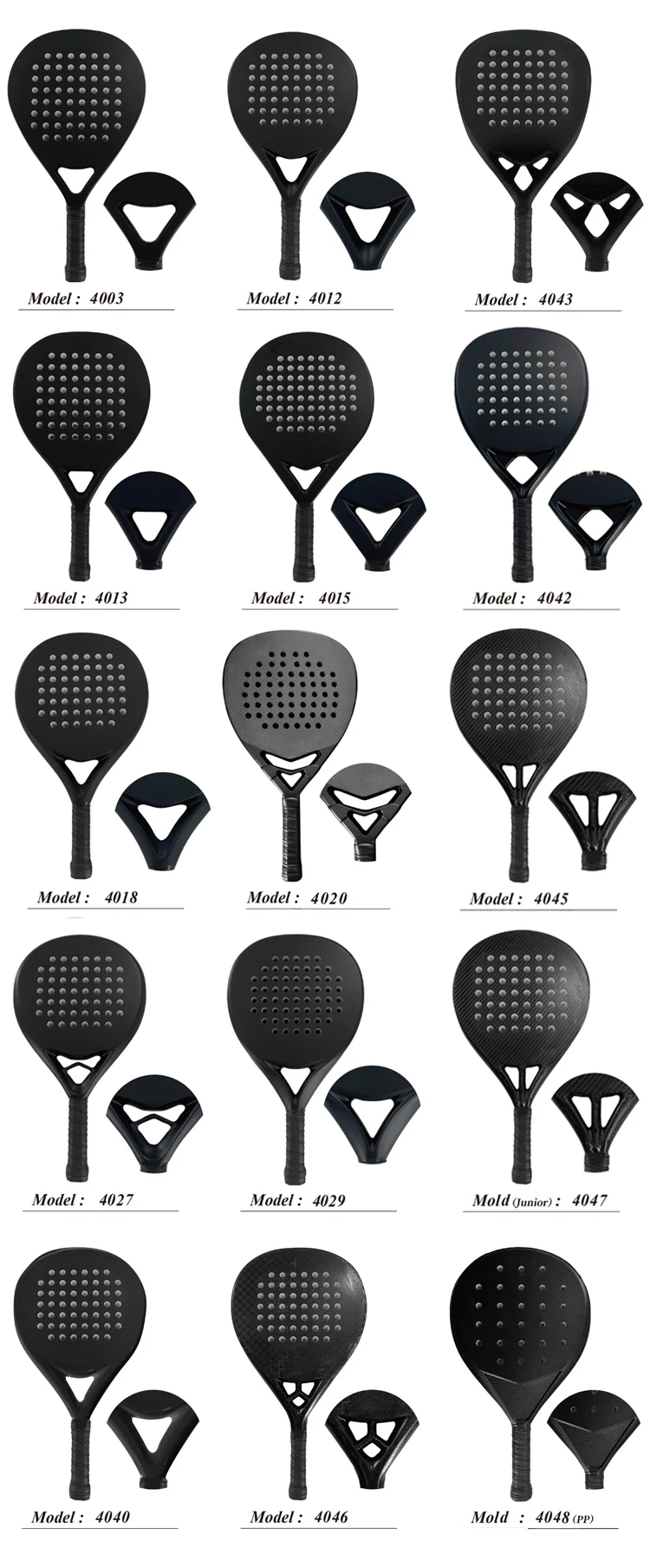Manufacturer Custom Your Own Design Printed Logo Paddle Rackets 3K/12K ...