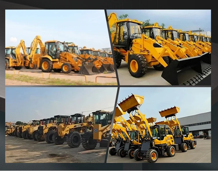 Retro Excavadora Mini Tractor Backhoe Loader With Wheel Backhoe And ...