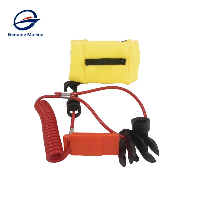 Genuine Marine Outboard Engine Stop Key With Whistle Wrist Strap For ...