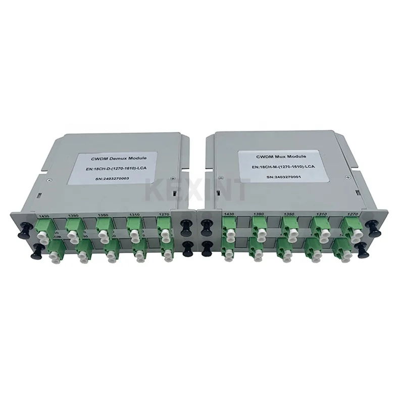 KEXINT 18 Channels Fiber Optic Multiplexer Mux Demux 1270 To 1610 nm ...