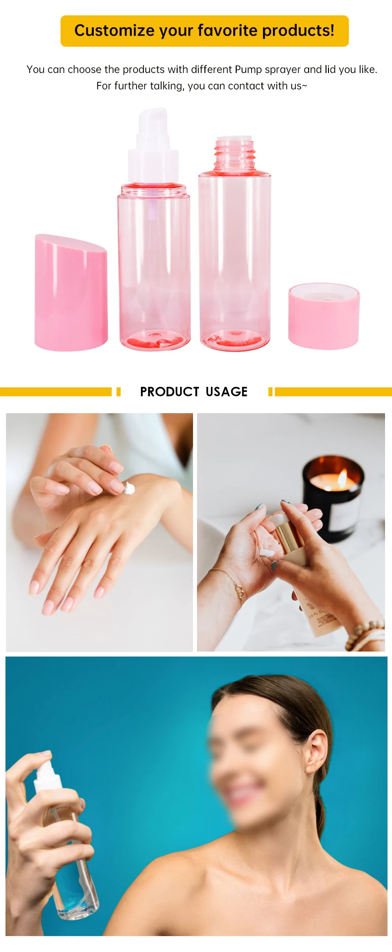 Clear Toner Bottles - Ideal for Facial Cleansers & Skincare