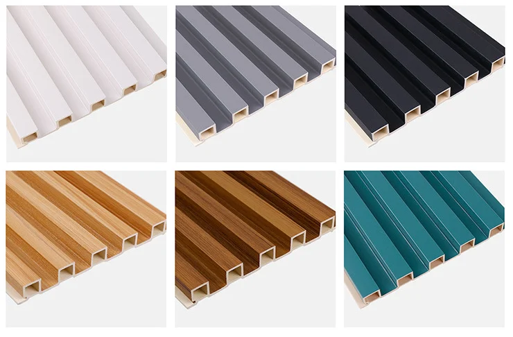 PVC Interior Fluted Wall Panels Designs for Decoration Wooden Grain WPC ...