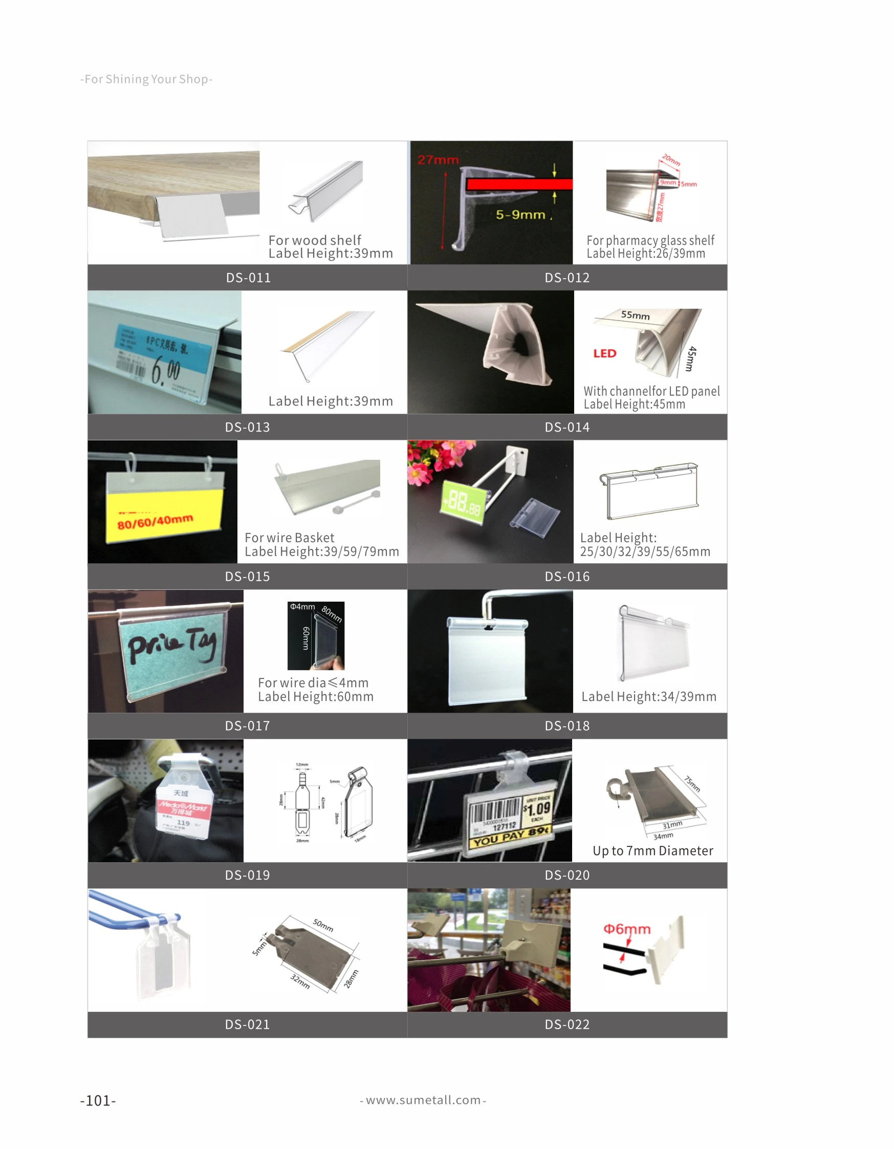 Xgmt Cheap Price Plastic Supermarket Shelf Label Price Display Holder ...