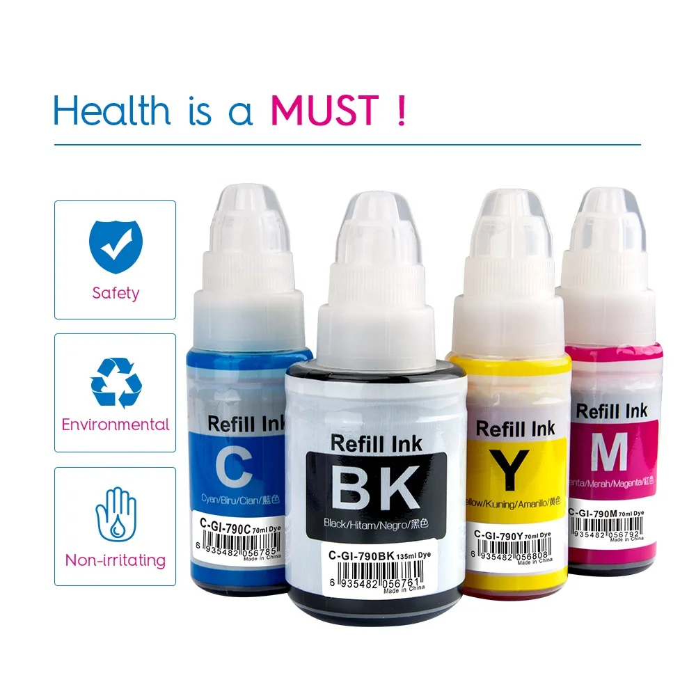 Ink-tank Gi790 Gi-790 Gi 790 Premium Compatible Bottle Refill Tintas ...